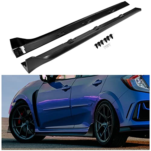 KUAFU Side Skirt Extension Panel Compatible with 2016-2021 Honda Civic ...