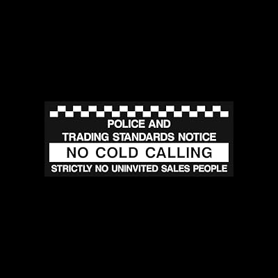 Window Sticker No Cold Calling Sign Police & Trading Standards Facility ...