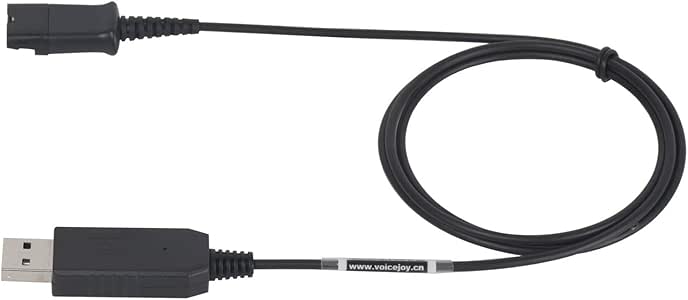 Amazon.com: Call Center Headset Quick Disconnect QD Cable to USB Plug ...