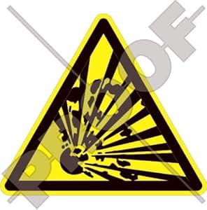 Amazon.com: EXPLOSIVE Warning Safety Sign Explosion Danger 4" (100mm ...