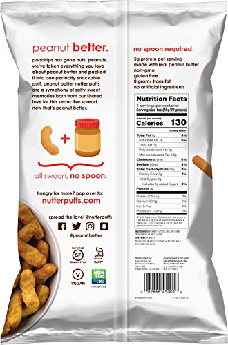 popchips Nutter Puffs Peanut Butter 4 Oz Bags (Pack Of 12) | Pricepulse