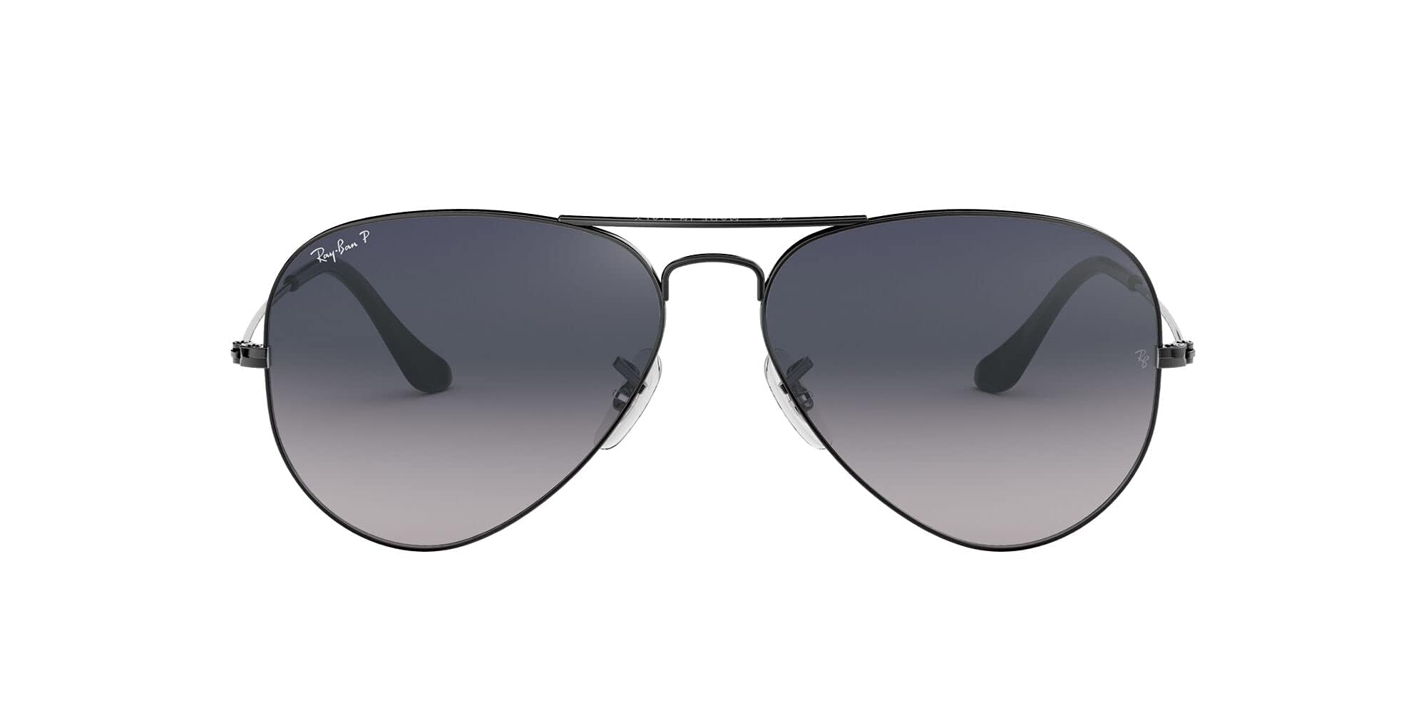 Ray-Ban RB3025 Classic Aviator Sunglasses, Gunmetal/Polarized Blue ...