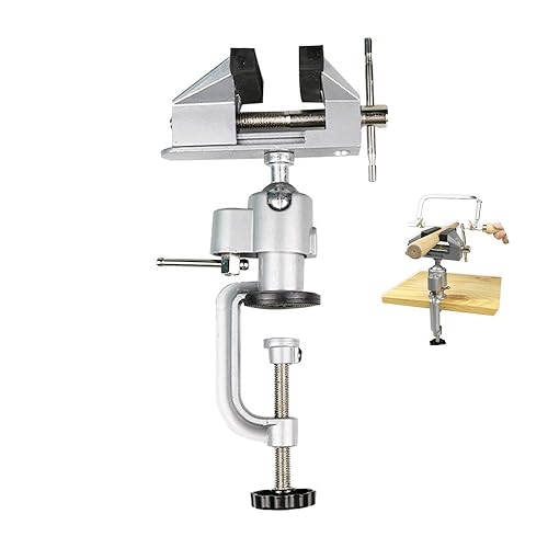 HIPOGT Table Vise Clamp Bench Vise Woodworking Vise with Anvil 360 ...