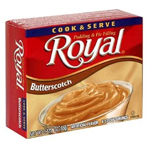 Amazon.com : Royal Cook N Serve, Butterscotch, 3.125-Ounce Boxes (Pack ...