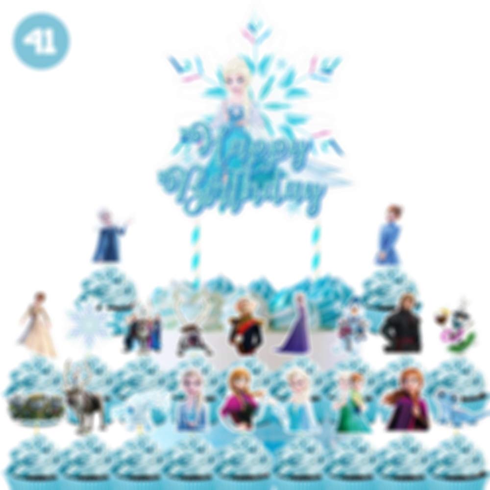 Buy 41 Decorations for Frozen Cake Topper Cupcake Toppers Set ...