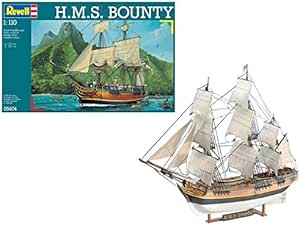 Revell HMS Bounty 1:110 Scale Model Kit -Plastic Model Kit : Amazon.com ...
