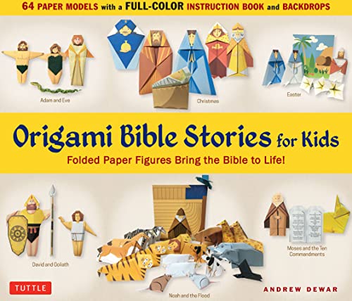 Origami Bible Stories for Kids Kit: Folded Paper Figures and Stories ...