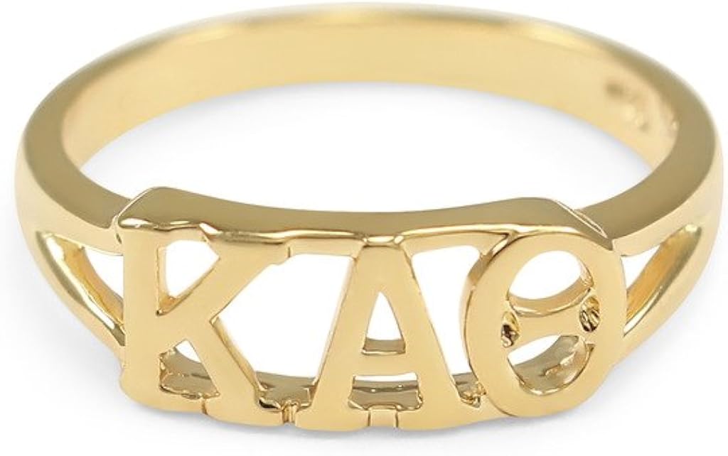 Amazon.com: Kappa Alpha Theta 14k Gold Plated Sorority Ring with Greek ...
