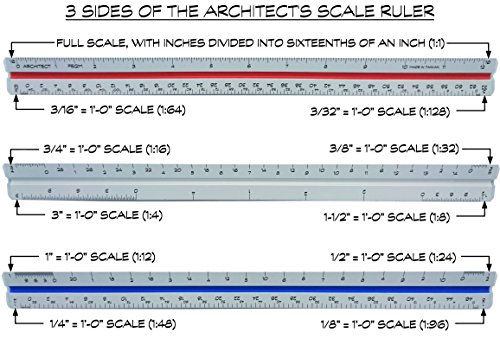 Architect (Imperial) Scale and Engineer Scale Set - Two 12 Inch ...