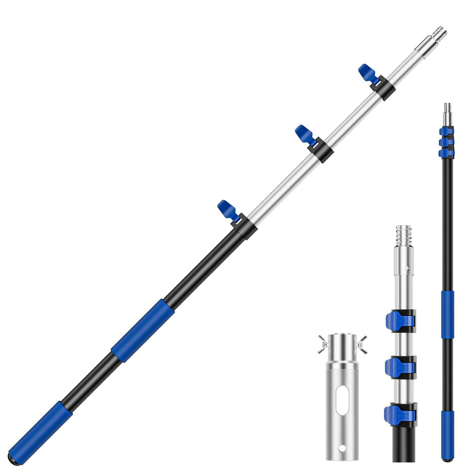 Pool Pole Telescopic 16FT Heavy Duty Aluminum, 16 Ft Extension ...