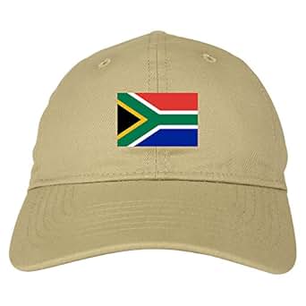 Amazon.com: South Africa Flag Country Chest Dad Hat Baseball Cap Beige ...