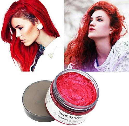 Temporary Red Hair Dye Natural Hair Color Wax, Disposable Hair Styling ...