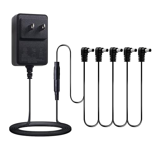 SONICAKE 9V DC 1A Power Supply Adapter for Guitar Effects Pedal with 5 ...