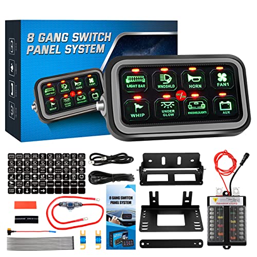 Partol 8 Gang Switch Panel, Maxswitch LED Switch Panel Circuit Control ...