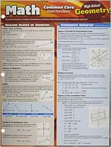 Math Common Core Geometry 10Th Grade: Inc. BarCharts: 9781423222941 ...