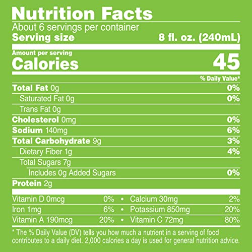 V8 Low Sodium Original 100% Vegetable Juice, Vegetable Blend with ...