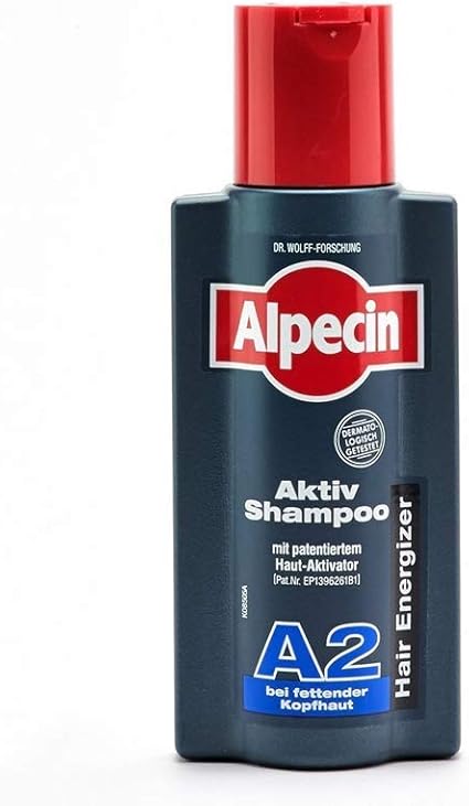 Alpecin Aktiv Shampoo A2 gegen fettende Kopfhaut 2 x 250ml: Amazon.de ...