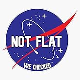 Amazon.com - not flat we checked Bumper Sticker Vinyl Decal 5"