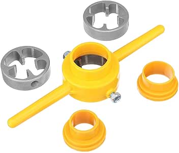 Pukido 6pcs NPT Die Set PVC Thread Tool Maker 1/2 3/4 1 Inch PVC Pipe ...