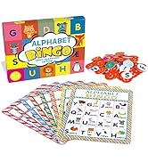 Alphabet Bingo Card Board Matching Game Set, ABC Letters Animals ...