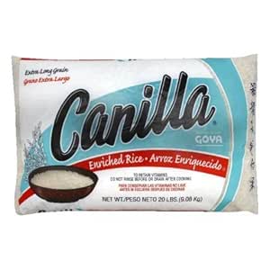 Amazon.com : Goya Canilla Enriched Extra Long Grain Rice, 20 LB, Arroz ...