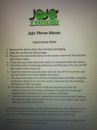 2.0 K, Kilo, KG Men's College Self Marking Discus Certified Competition ...