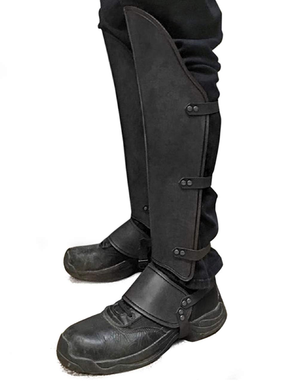 Faux Leather Boot Covers Steampunk Spats Greaves Gaiters Legguards Boot ...