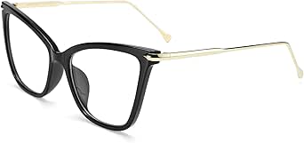 Amazon.com: FEISEDY Oversized Cat Eye Glasses Frame with Clear Lenses Eyewear for Women B2460 ...