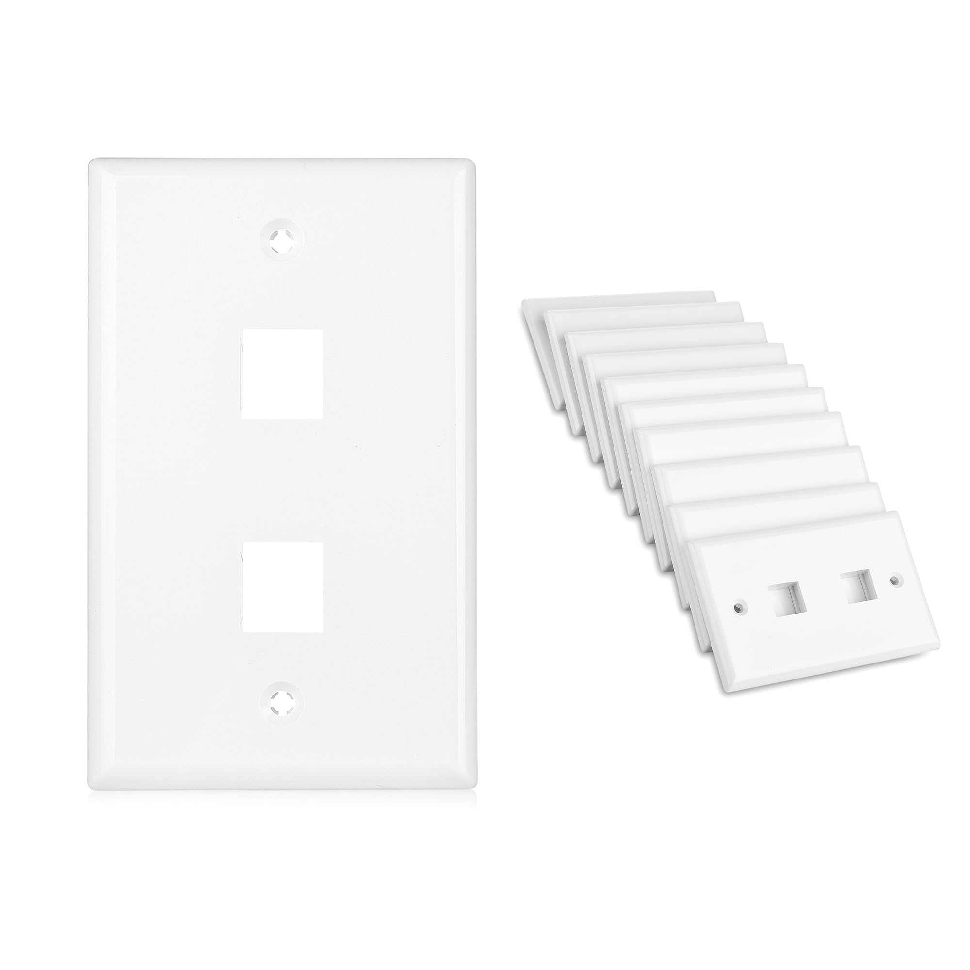 Mua Cable Matters 10-Pack Low Profile 2-Port Keystone Jack Wall Plate ...