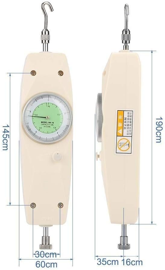 10N Analog Dynamometer Force Measuring Instrument Tester Push Pull ...