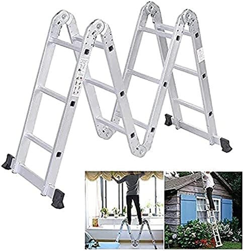 Ululuka Multi-Purpose Ladder 4.7m/15.5ft Folding Aluminium Ladder ...