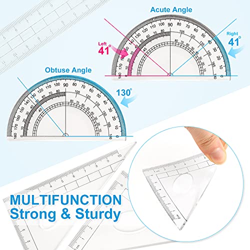Geometry Kit, ZOOZE 10-Piece Math Tool Kit with Compasses, Protractor ...