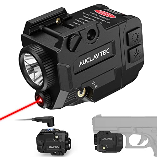 Tactical Flashlight with Laser Sight Combo with Magnetic Charging, 500 Lumen LED with Strobe for ...