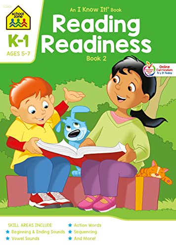 School Zone - Reading Readiness Book 2 Workbook - 32 Pages, Ages 5 to 6 ...