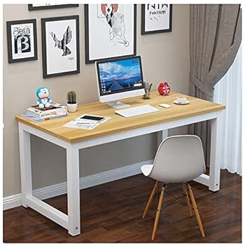 Amazon.com: Yaheetech 47 Inches Modern Simple Computer Desk, Simple PC ...