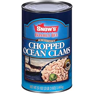 Amazon.com : Snow's Ocean Chopped Clams Canned, 51 oz Can - 7g Protein ...