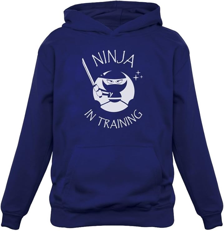 Ninja in Training - Cool Children Clothing - Funny Kids Hoodie X-Large ...
