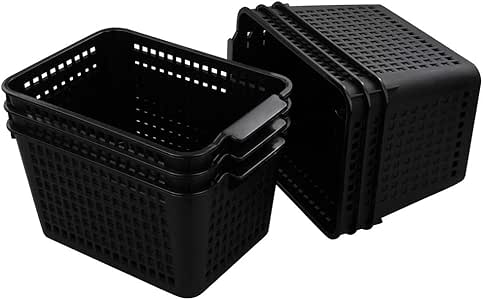 Amazon.com: Plastic Storage Basket Desktop Organizer, Set of 6 (Begale ...
