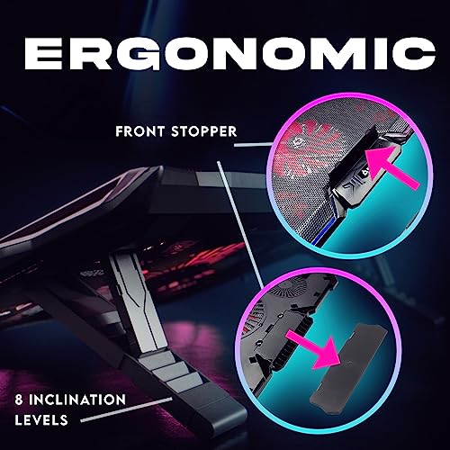 KLIM Cyclone Laptop Cooling Pad with 5 Quiet Fans - New 2023 - Gaming ...