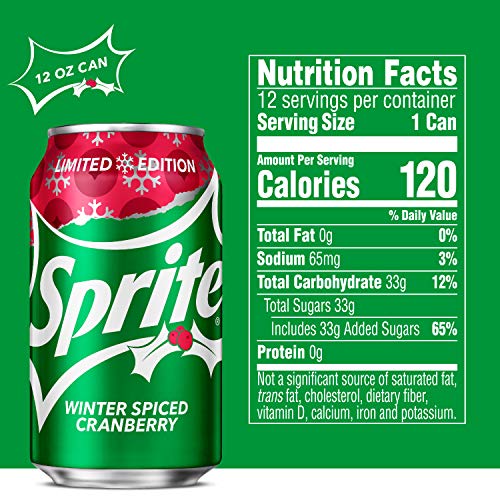 Sprite Winter Spiced Cranberry, 12 Fl Oz (Pack Of 12) | Pricepulse