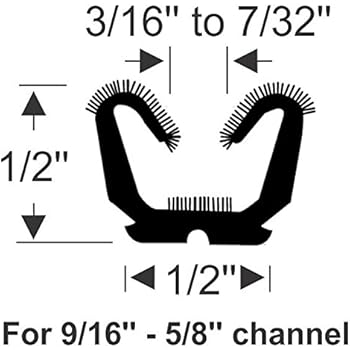 Amazon.com: Automotive Felt Window Channel. 72" Long - 9/16" Wide - 9/ ...