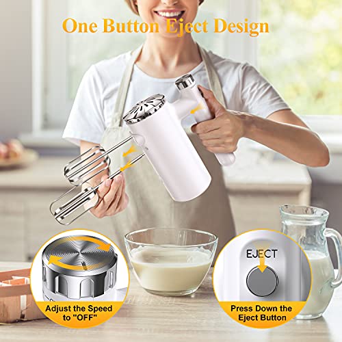 Hand Mixer Electric, 500W Power Handheld Mixer with Continuously Variable Speed Control + Eject ...