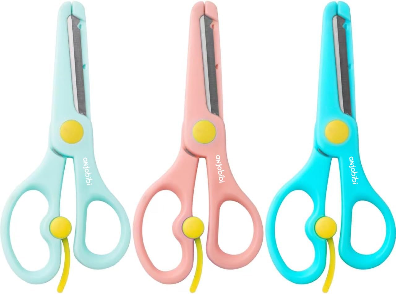 ANJOBIBI,Safety Craft Scissors For Kids 3-Pack,Preschool Training ...