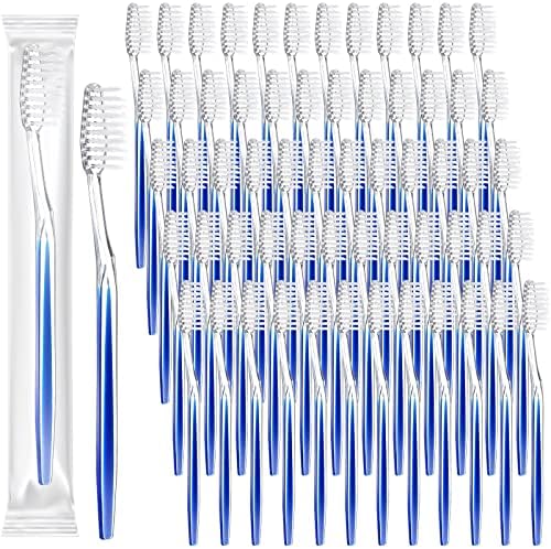 Patelai 100 Pcs Individually Wrapped Toothbrush Bulk Disposable Travel ...