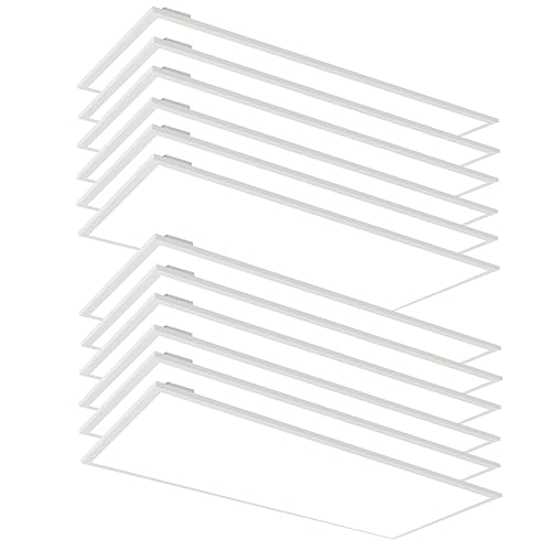 SEURON 12PCS 2x4 LED Flat Panel Light Drop Ceiling Office Shop Fixture ...