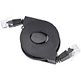 Amazon.com: Adjustable Retractable Cat-6 10 Gigabit Ethernet Ultra Flat ...