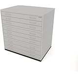 Heavy Duty Traditional Style A1 6 Drawer Plan Chest, Light Grey Wooden ...