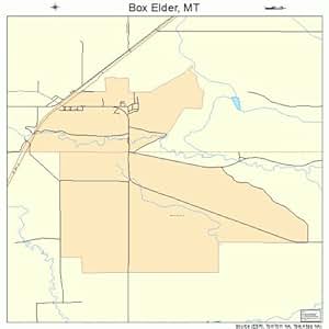 Amazon.com: Large Street & Road Map of Box Elder, Montana MT - Printed ...