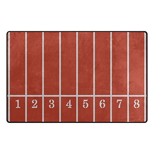 Sunlome Running Track Field Sport Paattern Area Rug Rugs Non-Slip ...