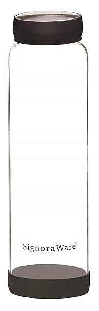 Signoraware Cool Glass Water Bottle, 1 Litre/27mm, Multicolor : Amazon ...